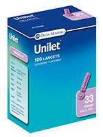 Discount Owen Mumford Unilet Micro-Thin 33 Gauge Lancets Pack of 3