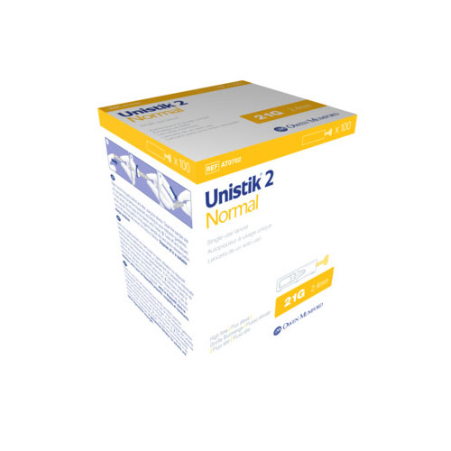 Owen Mumford Unistik 2 Normal Safety Lancets 100/bx | Safety Lancets
